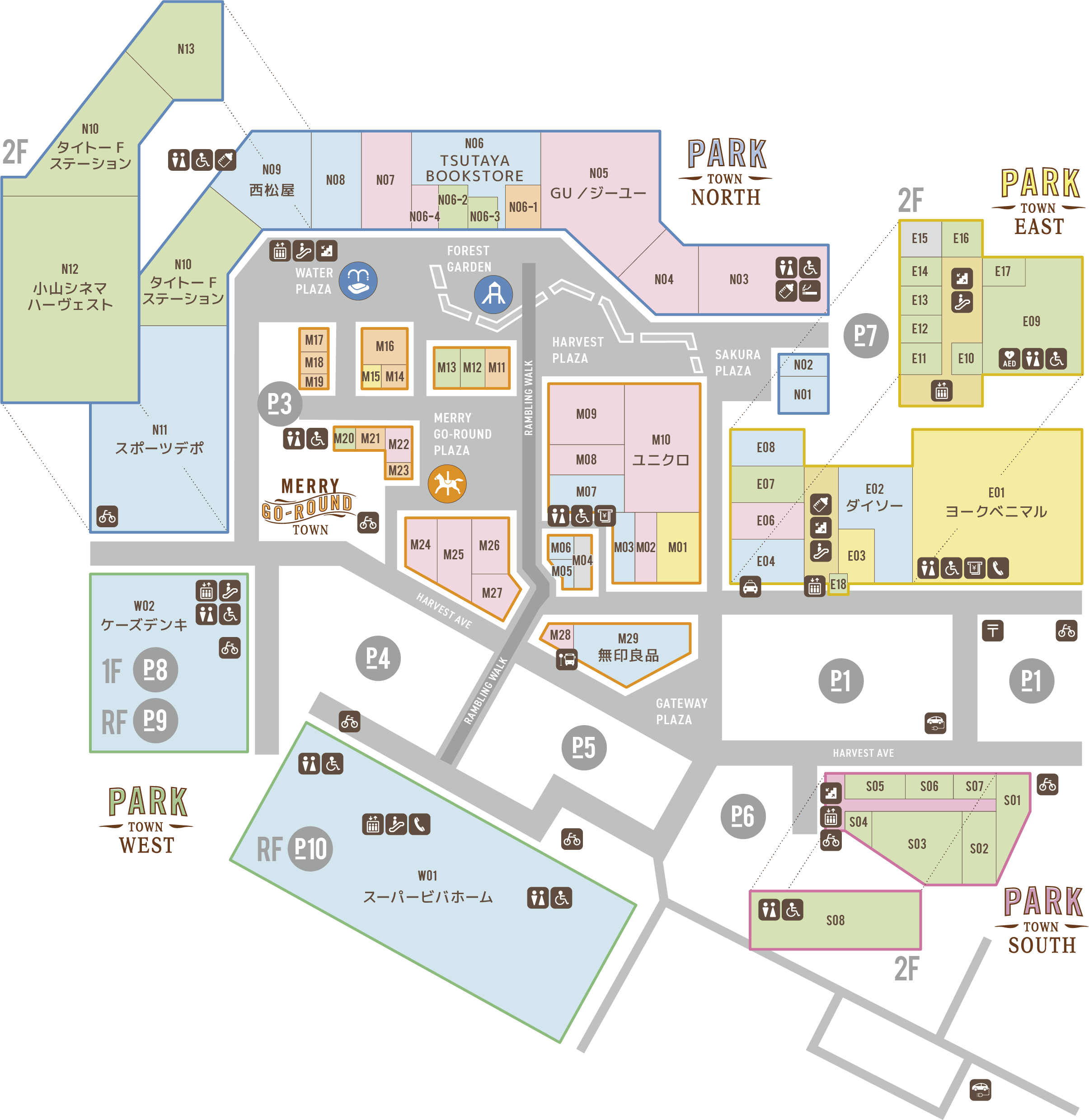 FLOOR MAP おやまゆうえんハーヴェストウォーク